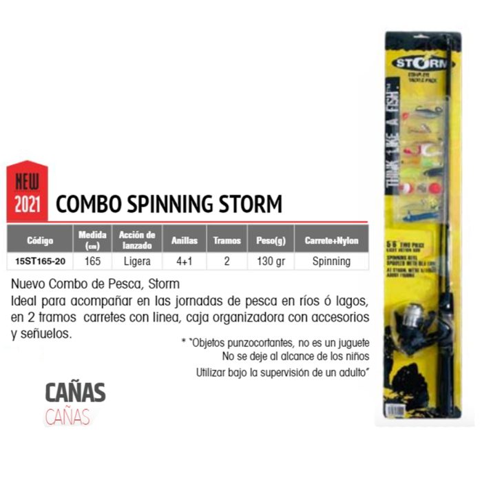 COMBO STORM SPINNING 1.65 MTS - Terra Outdoor